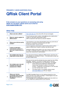 QRisk Client Portal - FAQs - QBE European Operations
